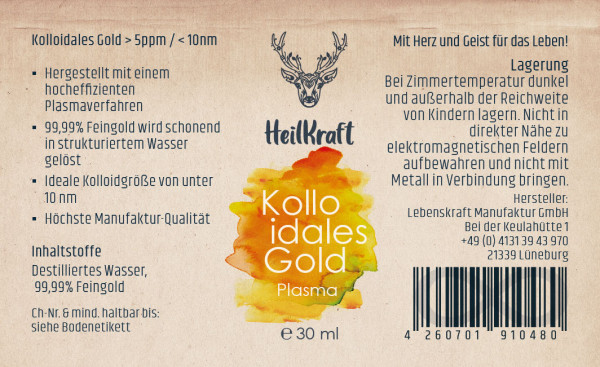 Kolloidales Gold Plasma
